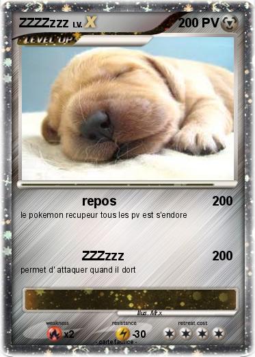 Pokémon ZZZZzzz 2 2 - repos - Ma carte Pokémon