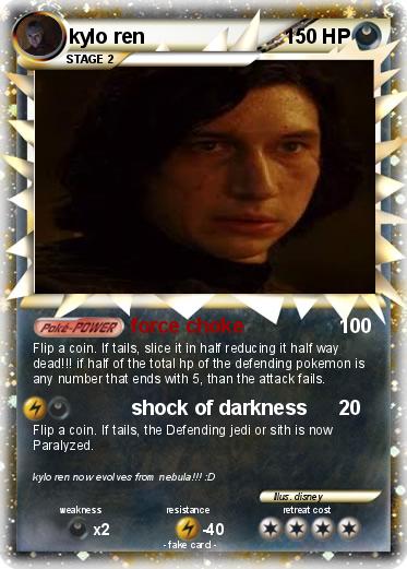 Pokémon kylo ren 475 475 - force choke - My Pokemon Card