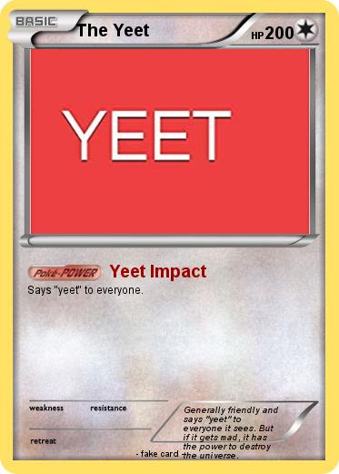 Pokémon The Yeet 5 5 - Yeet Impact - My Pokemon Card