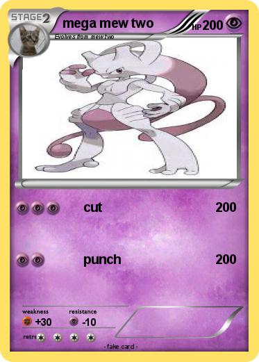 Pokémon mega mew two 19 19 - cut - My Pokemon Card