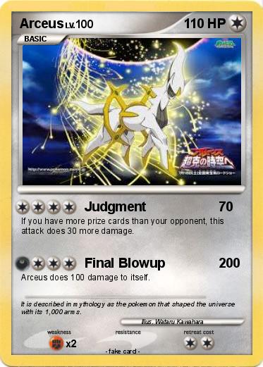 Pokémon Arceus 5836 5836 - Judgment - My Pokemon Card