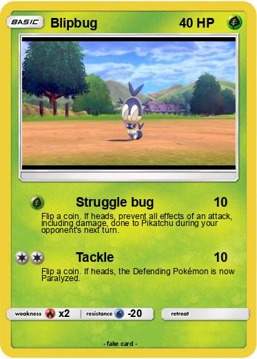 Pokémon Blipbug 3 3 - Struggle bug - My Pokemon Card