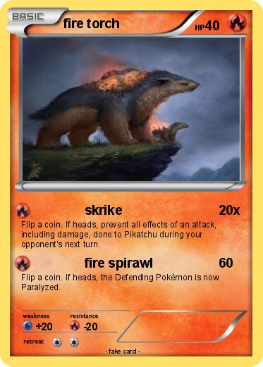 Pokémon fire torch - skrike - My Pokemon Card