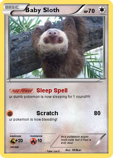 Pokémon Baby Sloth 7 7 - Sleep Spell - My Pokemon Card