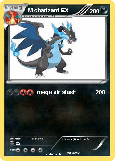 Pokémon M charizard EX 128 128 - mega air slash - My Pokemon Card