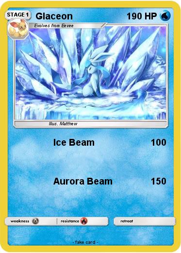 Pokémon Glaceon 690 690 - Ice Beam - My Pokemon Card