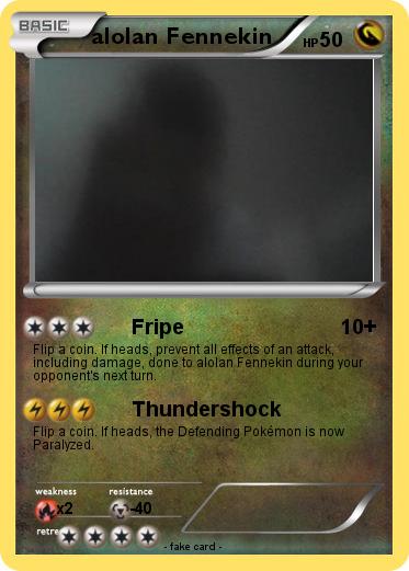 Pokémon alolan Fennekin - Fripe - My Pokemon Card