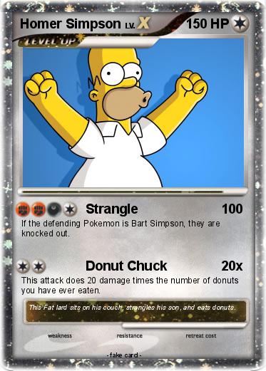Pokémon Homer Simpson 1012 1012 - Strangle - My Pokemon Card