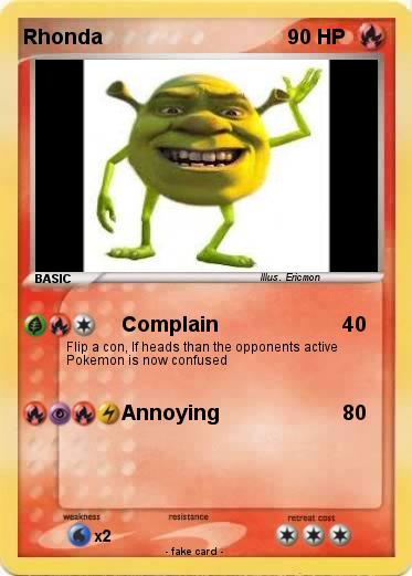Pokémon Rhonda - Complain - My Pokemon Card