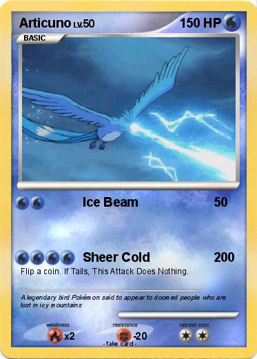 Pokémon Articuno 644 644 - Ice Beam - My Pokemon Card