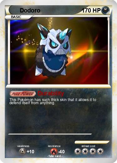 Pokémon Dodoro 1 1 - Durability - My Pokemon Card