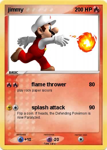 Pokémon jimmy 398 398 - flame thrower - My Pokemon Card