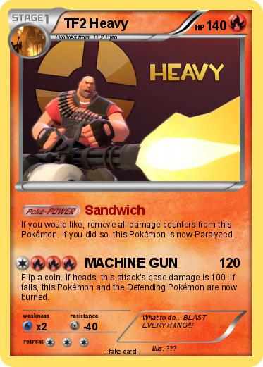 Pokémon TF2 Heavy 9 9 - Sandwich - My Pokemon Card