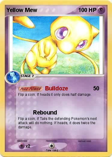 Pokémon Yellow Mew - Bulldoze - My Pokemon Card