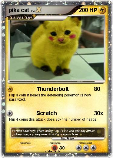 Pokémon pika cat 5 5 - Thunderbolt - My Pokemon Card