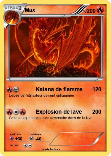Pokémon Max 2073 2073 - Katana de flamme - Ma carte Pokémon
