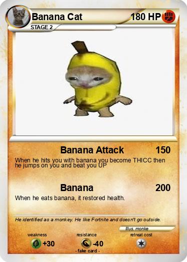 Pokémon Banana Cat 25 25 - Banana Attack - My Pokemon Card