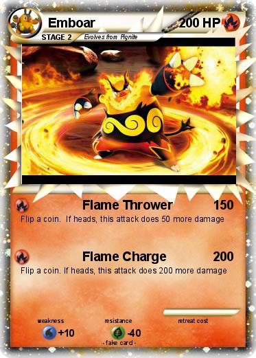 Pokémon Emboar 1290 1290 - Flame Thrower - My Pokemon Card