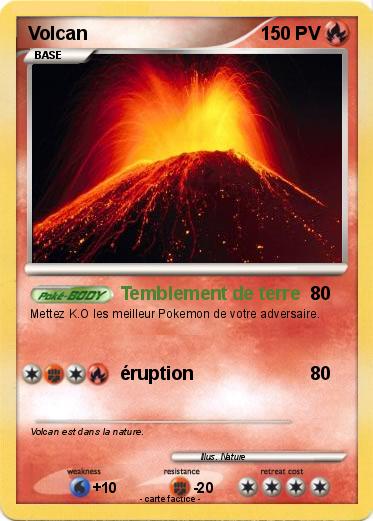 Pokémon Volcan 29 29 - Temblement de terre - Ma carte Pokémon