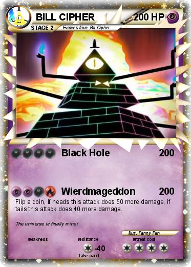 Pokémon BILL CIPHER 434 434 - Black Hole - My Pokemon Card