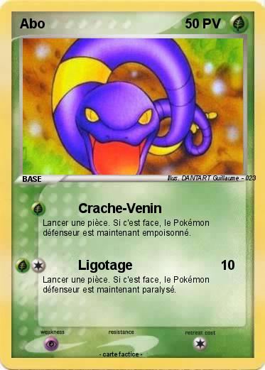 Pokémon Abo 56 56 - Crache-Venin - Ma carte Pokémon