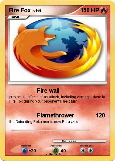 Pokémon Fire Fox 49 49 - Fire wall - My Pokemon Card