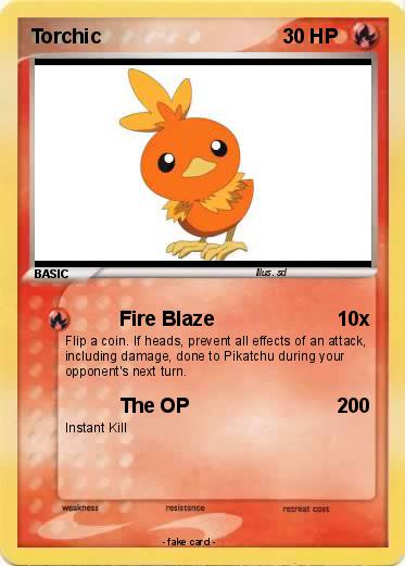 Pokémon Torchic 285 285 - Fire Blaze - My Pokemon Card