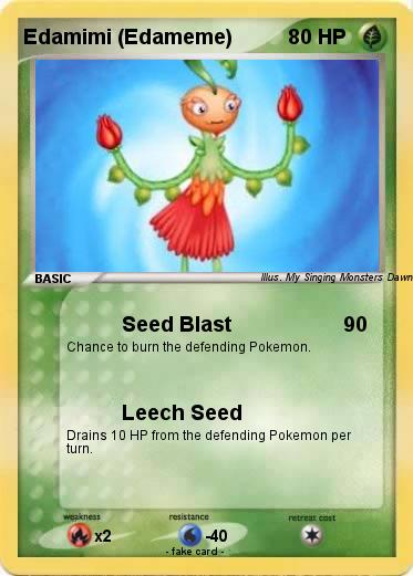 Pokémon Edamimi Edameme - Seed Blast - My Pokemon Card