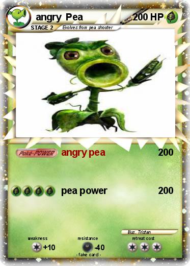Pokémon angry Pea - angry pea - My Pokemon Card