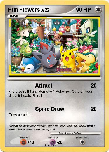 Pokémon Fun Flowers - Attract - My Pokemon Card