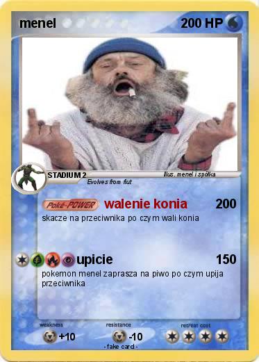 Pokémon menel 17 17 - walenie konia - Twoja własna karta pokemon