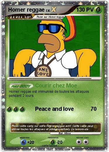 Pokémon Homer reggae 2 2 - Courir chez Moe - Ma carte Pokémon