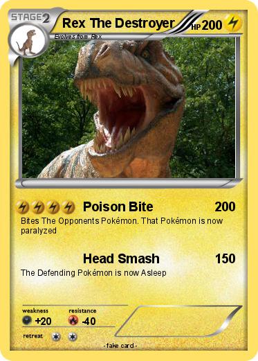 Pokémon Rex The Destroyer - Poison Bite - My Pokemon Card