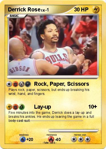 Pokémon Derrick Rose 69 69 - Rock, Paper, Scissors - My Pokemon Card