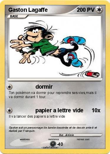 Pokémon Gaston Lagaffe 12 12 - dormir - Ma carte Pokémon