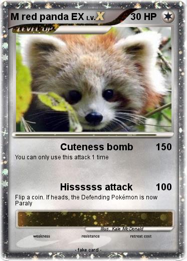 Pokémon M red panda EX - Cuteness bomb - My Pokemon Card