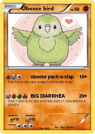 Pokémon Obeese bird - obeese pack-a-slap - My Pokemon Card