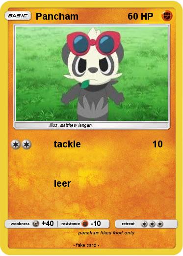 Pokémon Pancham 99 99 - tackle - My Pokemon Card