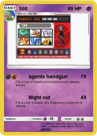 Pokémon 500 24 24 - agents handgun - My Pokemon Card
