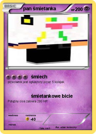 Pokémon pan smietanka 11 11 - śmiech - Twoja własna karta pokemon