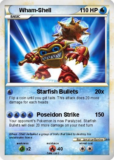 Pokémon Wham Shell 123 123 - Starfish Bullets - My Pokemon Card