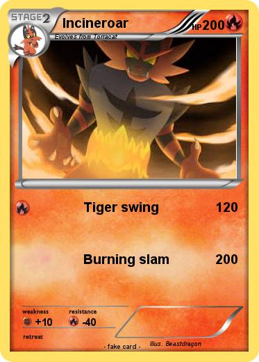 Pokémon Incineroar 53 53 - Tiger swing - My Pokemon Card