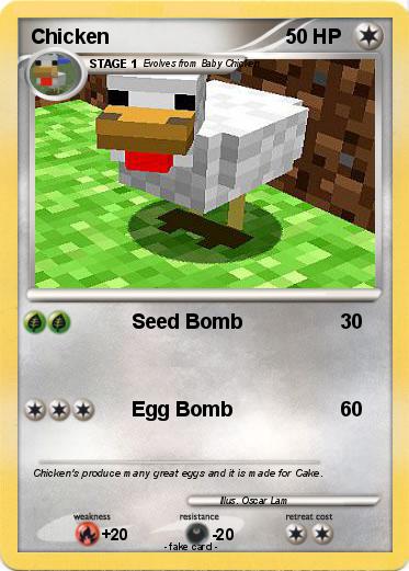 Pokémon Chicken 563 563 - Seed Bomb - My Pokemon Card