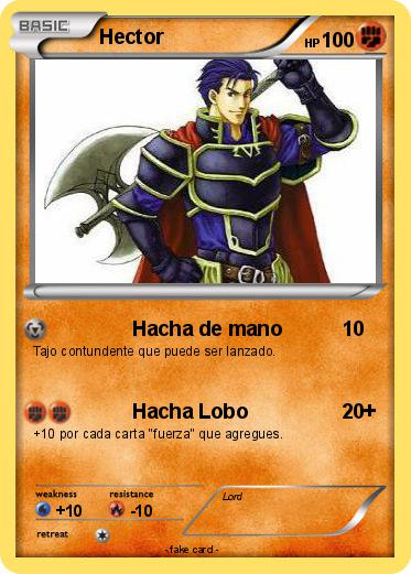 Pokémon Hector 120 120 - Hacha de mano - My Pokemon Card