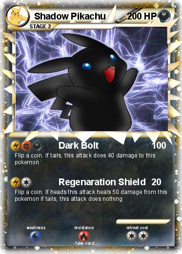 Pokémon Shadow Pikachu 1033 1033 - Dark Bolt - My Pokemon Card