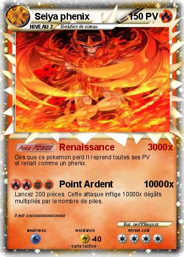 Pokémon Seiya phenix - Renaissance 3000x - Ma carte Pokémon