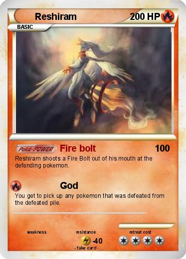 Pokémon Reshiram 5180 5180 - Fire bolt - My Pokemon Card