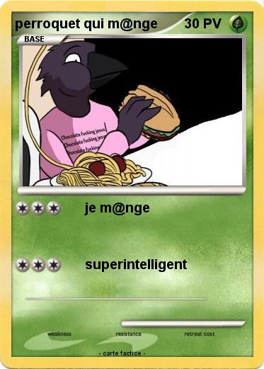 Pokémon perroquet qui m nge - je m@nge - Ma carte Pokémon