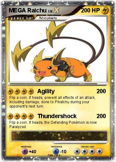 Pokémon MEGA Raichu 201 201 - Agility - My Pokemon Card