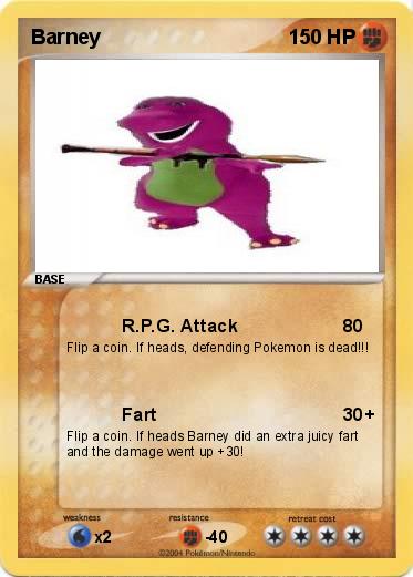 Pokémon Barney 35 35 - R.P.G. Attack - My Pokemon Card